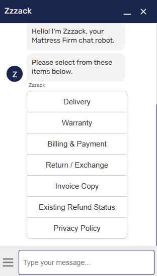 Invoice or Receipt Request | Mattress Firm